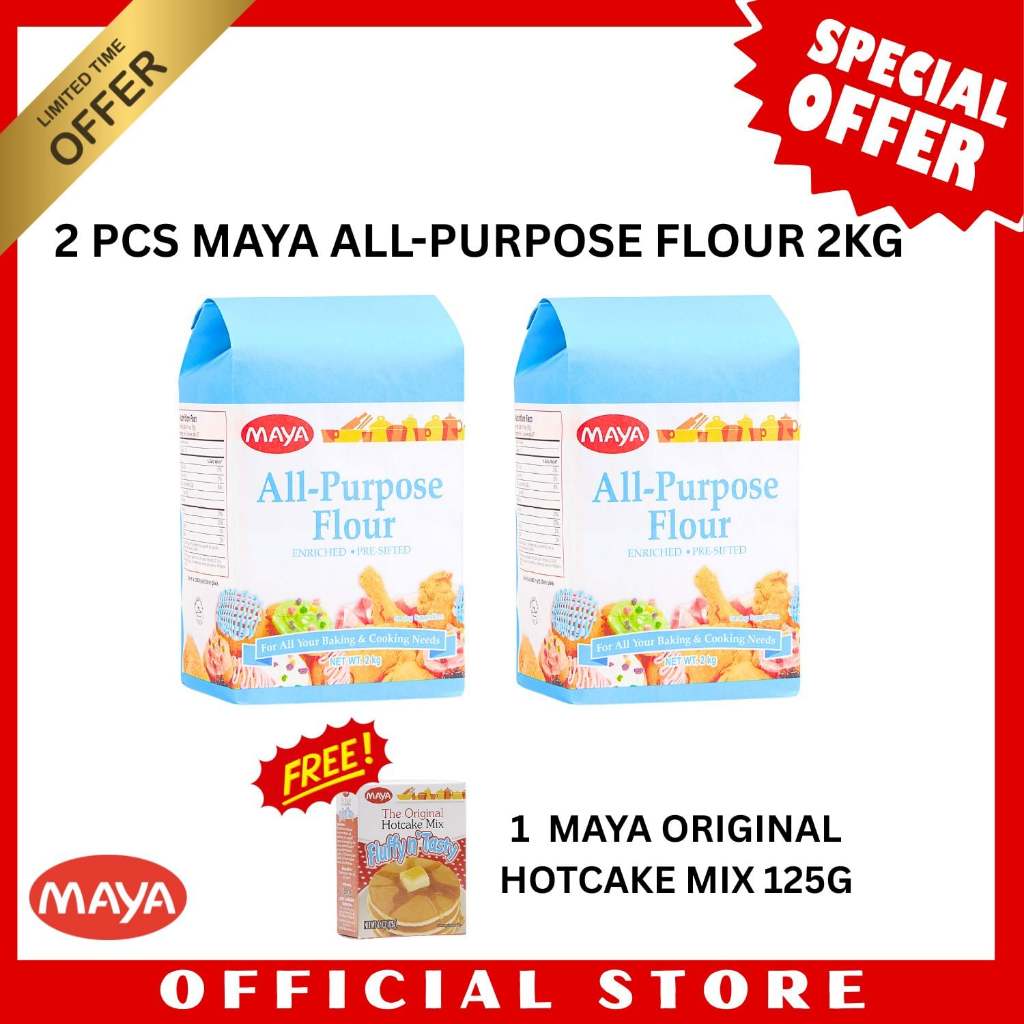 MAYA Promo Pack - 2 pcs MAYA All Purpose Flour 2kg with FREE MAYA ...