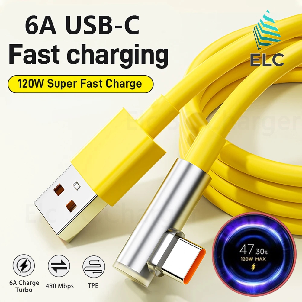 12H Deliver⚡ FOR Xiaomi Elbow 120w Turbo Cable Type C 6A mi turbo ...