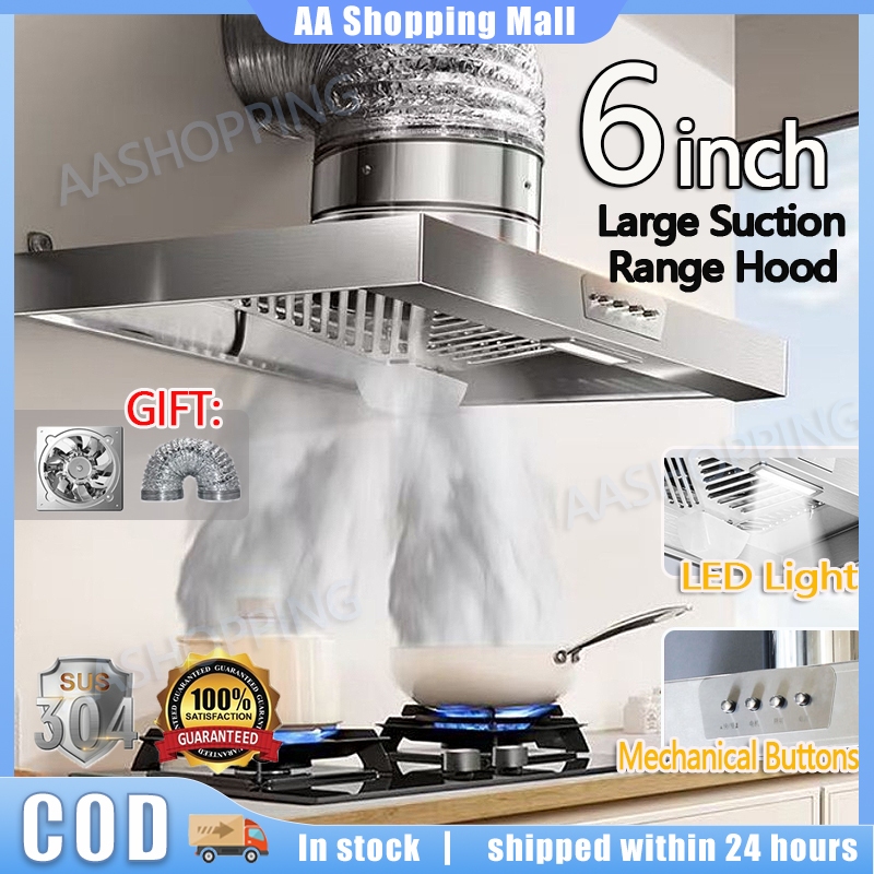Gathering Smoke Suction Exhaust Fan High Power Range Hood Kitchen Smoke ...