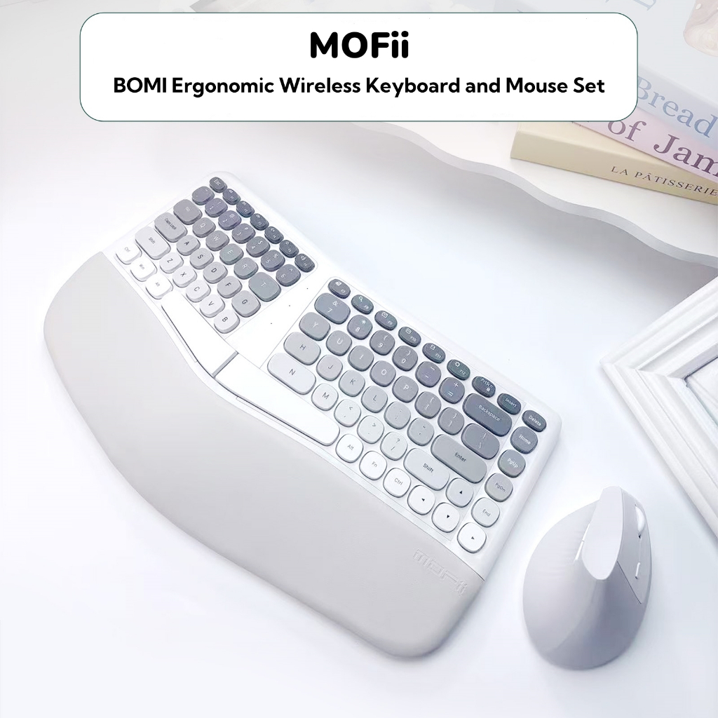 MOFii BOMI Ergonomic Personalized USB Wireless Keyboard and Mouse Set ...