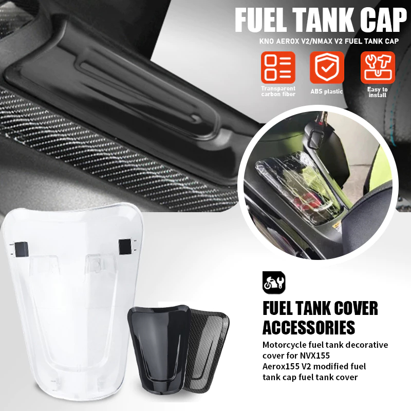 Gas Tank Cover For Yamaha Aerox V2 Trasparent Carbon ABS Plastic Easy ...
