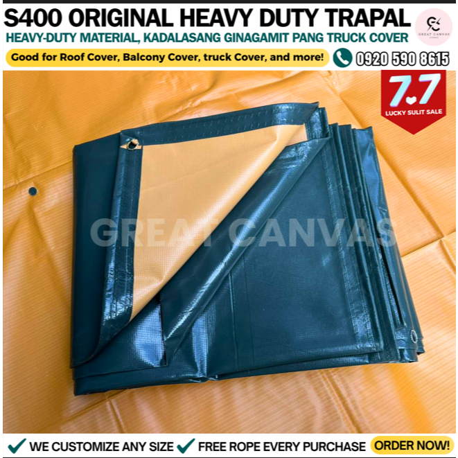 8x8 8x9 8x10 8x12 FEET S400 Heavy Duty Waterproof tolda Tarp Canvas ...