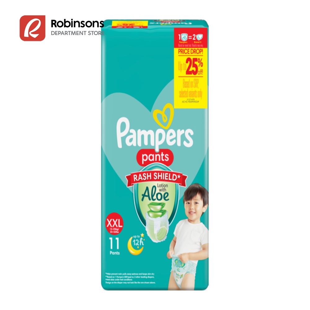 Pampers Pants w/ Rash Shield XXL 11pads EDLP | Shopee Philippines