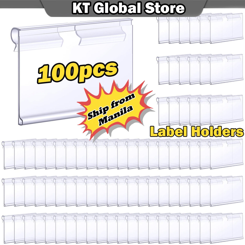 10/50/100 PCS Clear Plastic Label Holders for Wire Shelf Retail Price ...