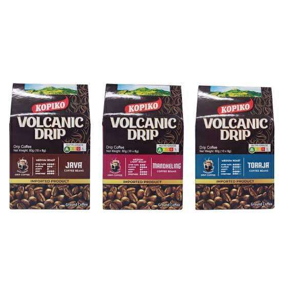 Kopiko Volcanic Drip Coffee Beans in 3 Flavors - 10pcs per pack ...