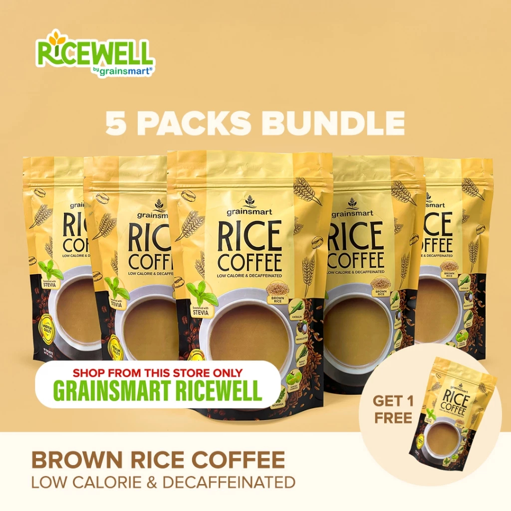 5 + 1 Pack Grainsmart Rice Coffee With Barley and Moringa Sweetened by ...