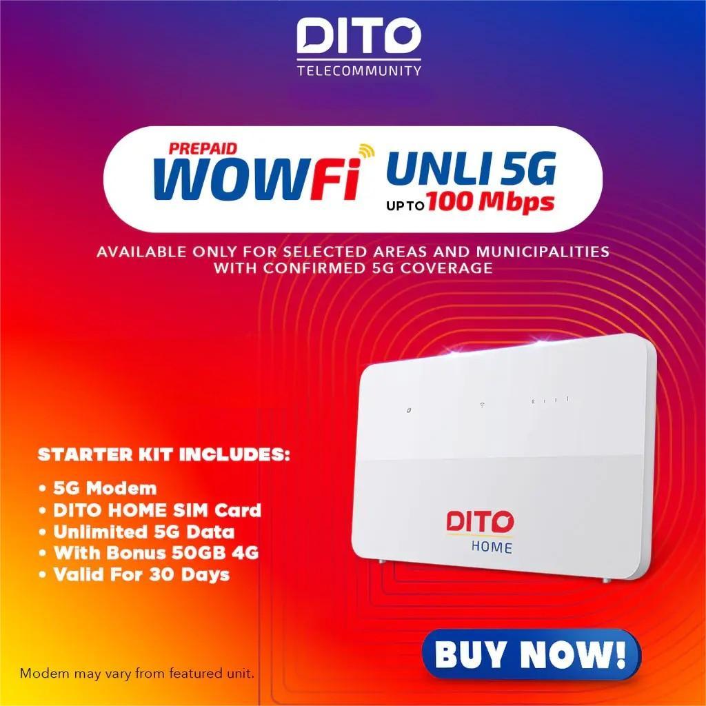 DITO Home WiFi Kit w/ 30 Days UNLI 5G Data | Shopee Philippines