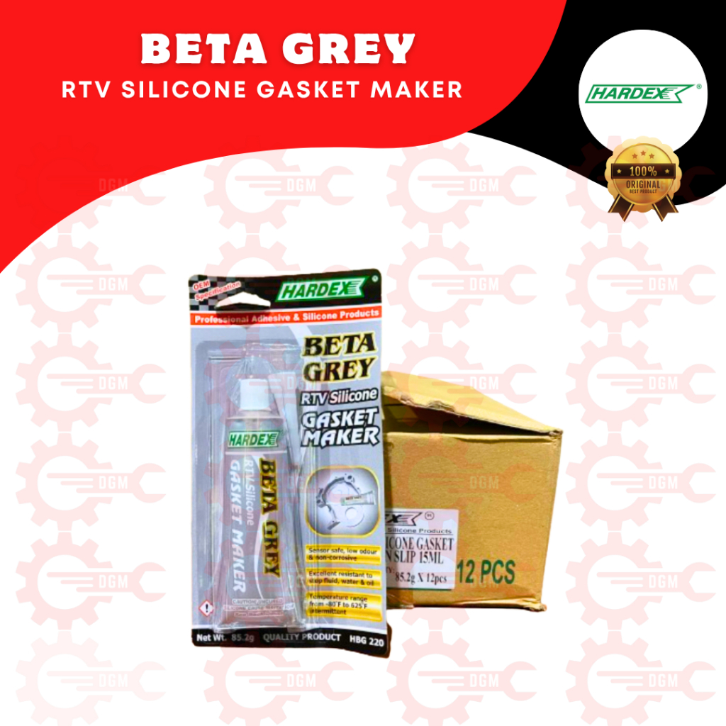 HARDEX Beta Grey Silicone Gasket Maker – High Temp RTV Sealant | Shopee ...