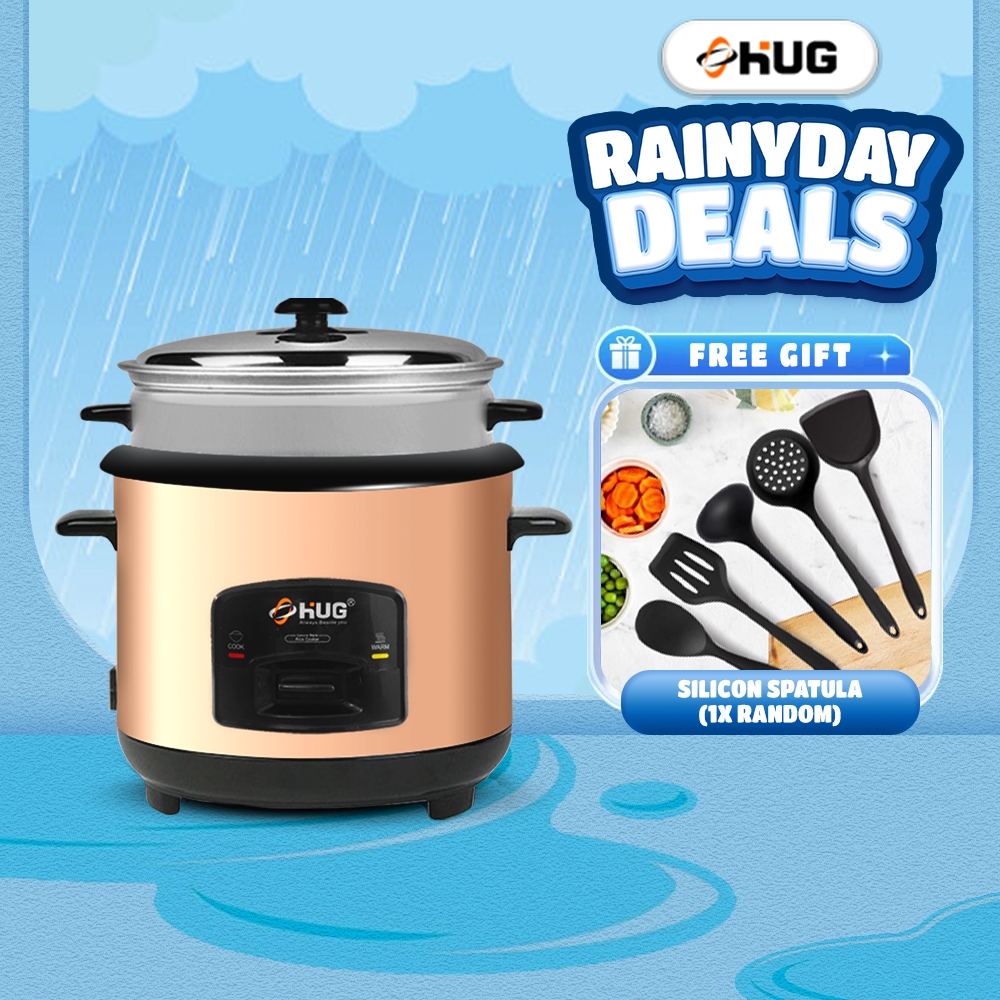 【68% Off】 HUG 0.6 Liters Nonstick Rice Cooker With Stainless Steamer ...