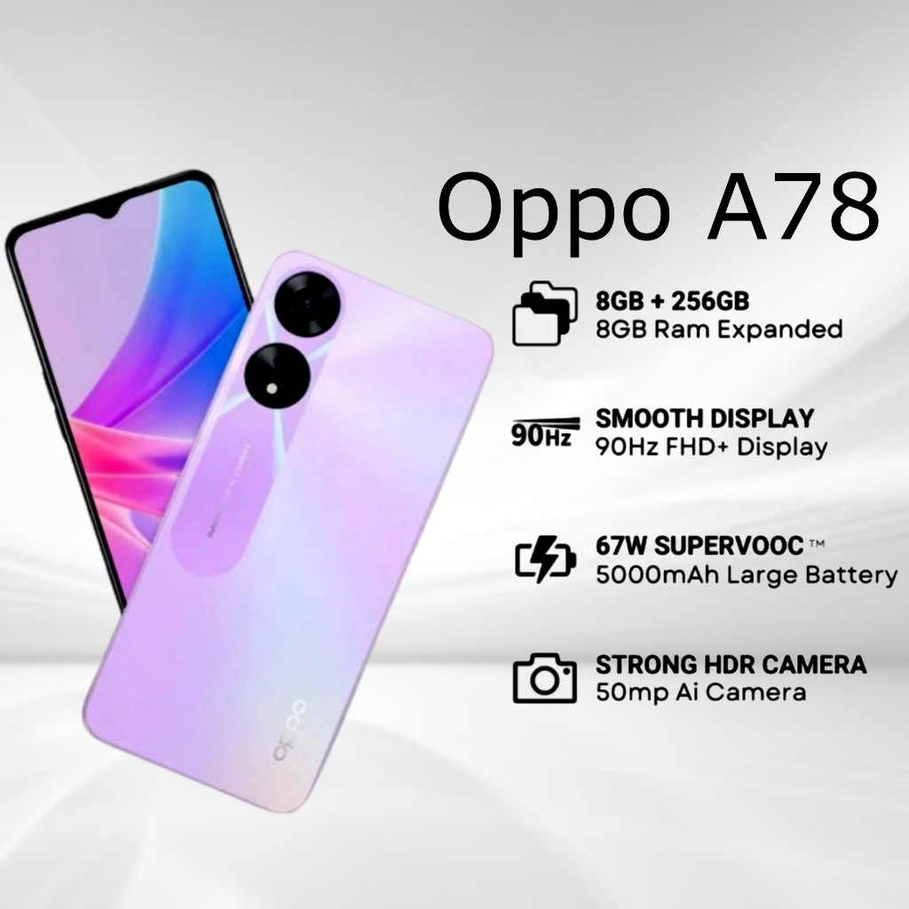 𝐎𝐏.𝐏𝐎 A78 5G Smartphone l 8GB RAM + 256GB ROM | 67W SUPERVOOC | 5000mAh ...