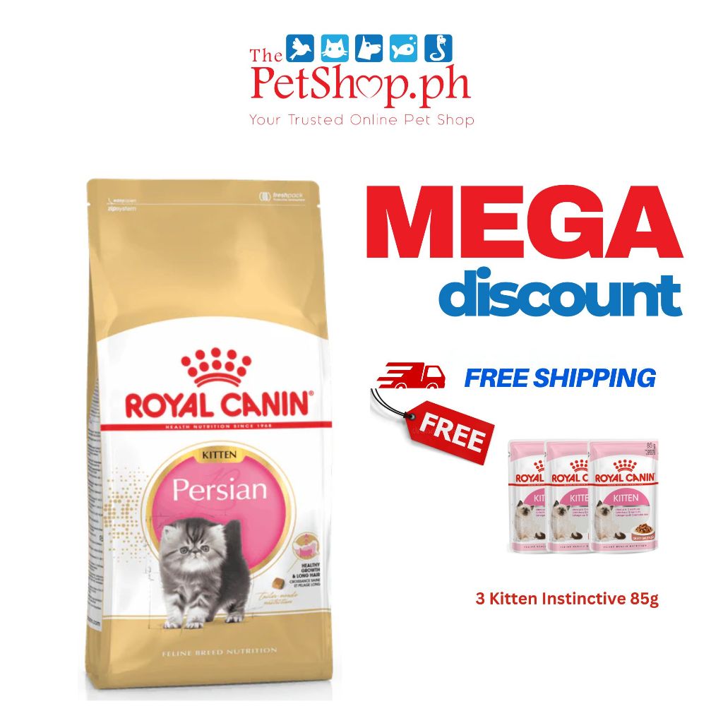 Royal Canin Persian Kitten 10kg Dry Cat Food (FREE 3 RC KITTEN ...