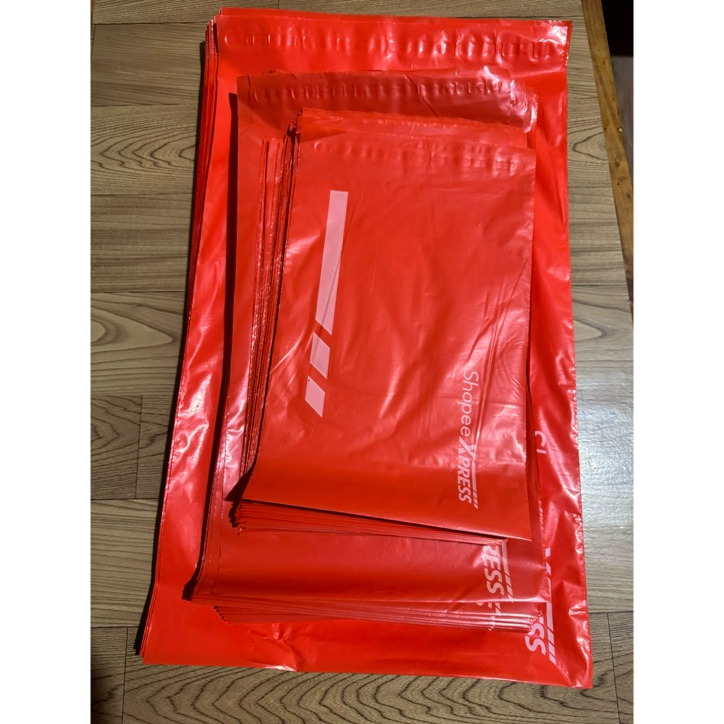 50 PCS 100 PCS Labeled Courier Orange Pouch Shipping Pouch | Shopee ...