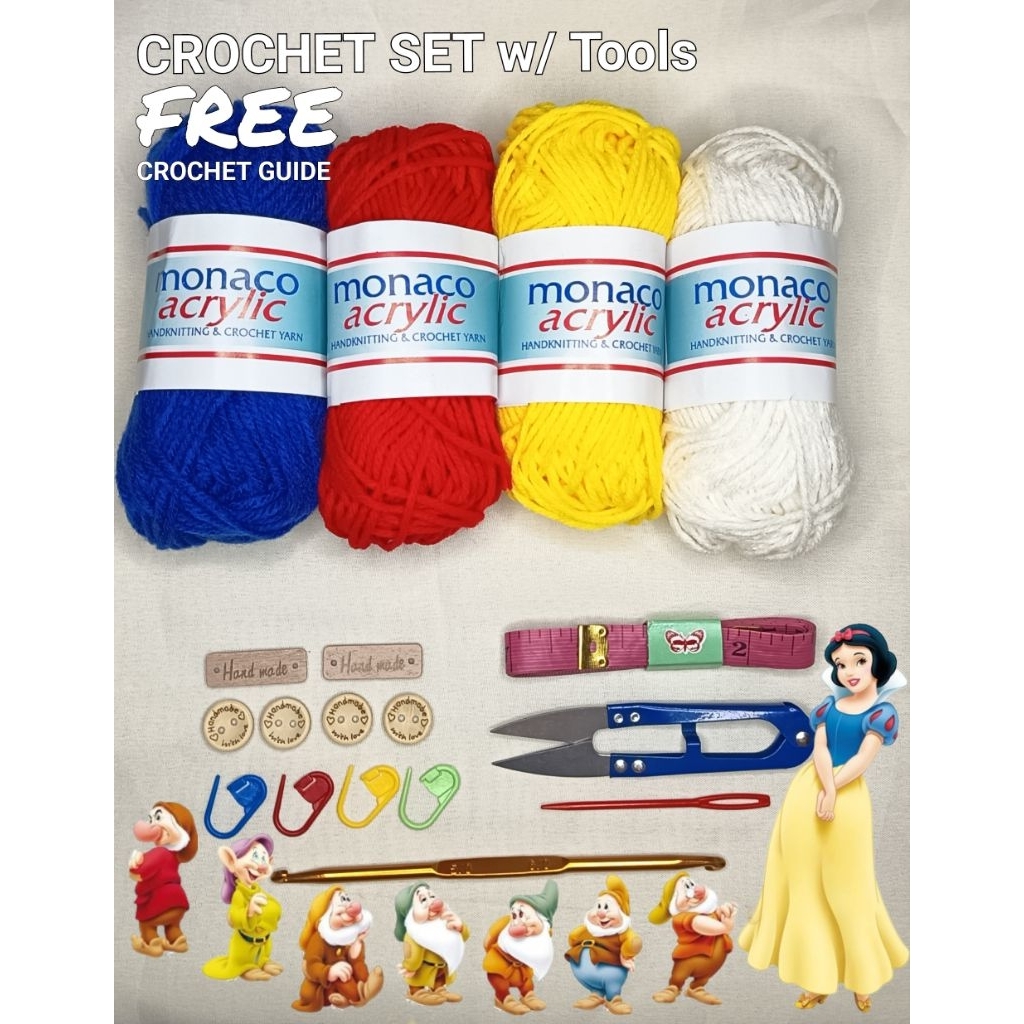 Crochet Beginner Set | Crochet Starter Kit with FREE Crochet Guide ...