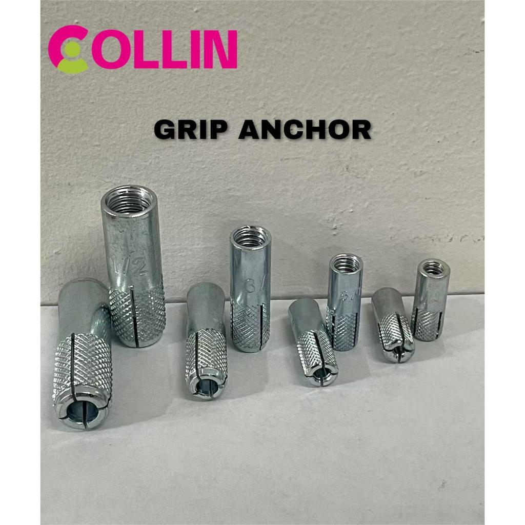 GRIP ANCHOR 1/4" 3/8" 1/2" 5/16" EXPANSION BOLT / DROP IN ANCHOR ...