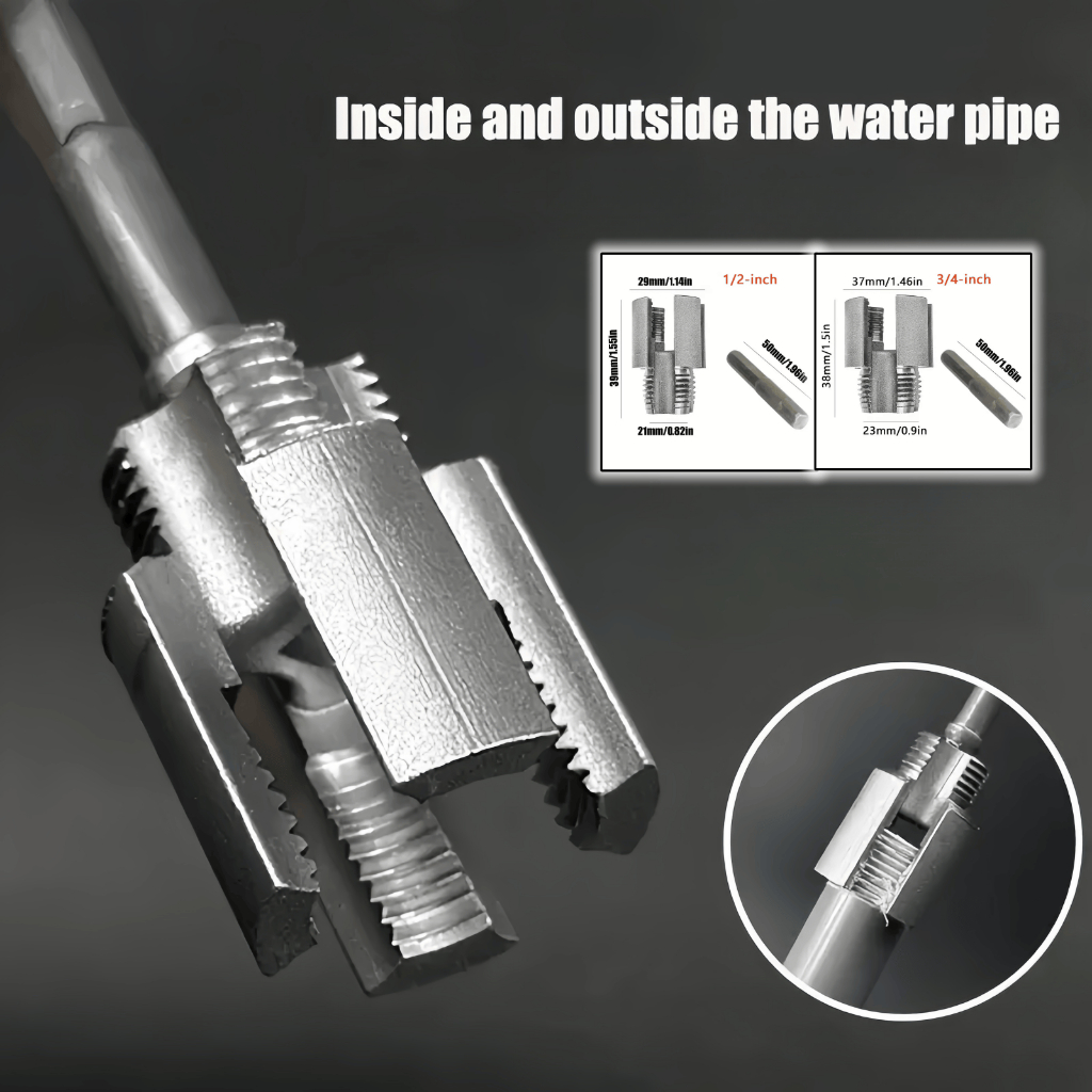 1pcs 2-in-1 Integrated Internal and External Thread Pipe Cutter ...