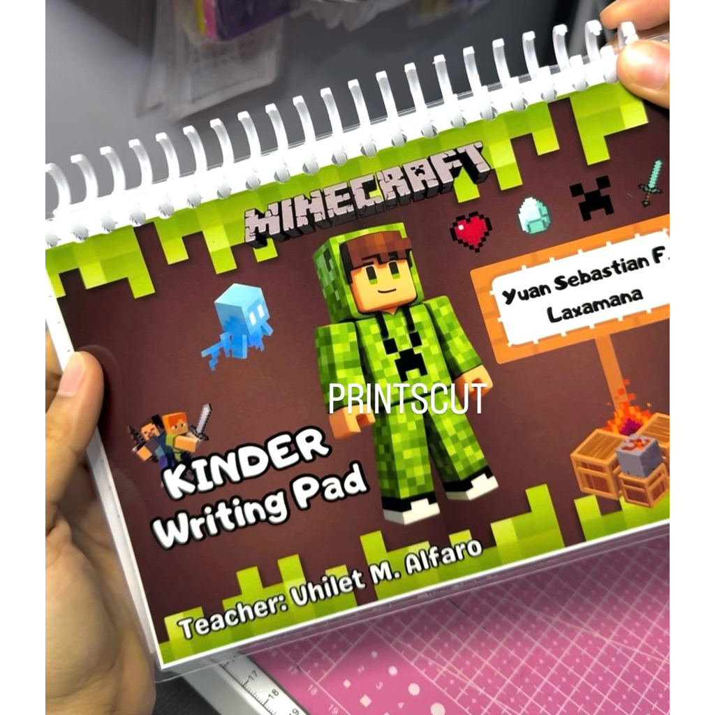 PERSONALIZED REFILLABLE WRITING PAD BOOKLET for BOYS Laminated Cover ...