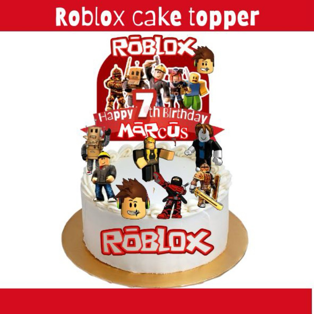 roblox boy cake topper set-customized name party decorations (9pcs ...