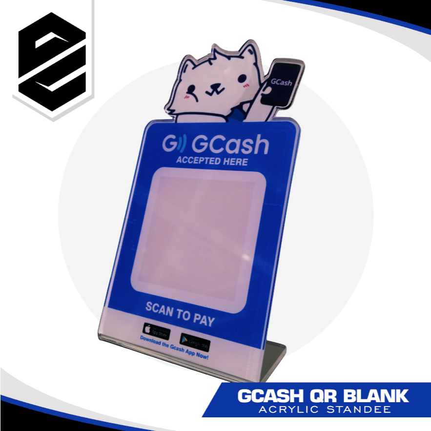 GCASH BLANK QR CODE MADE IN ACRYLIC PROVIDE YOUR QR STICKER | Shopee ...