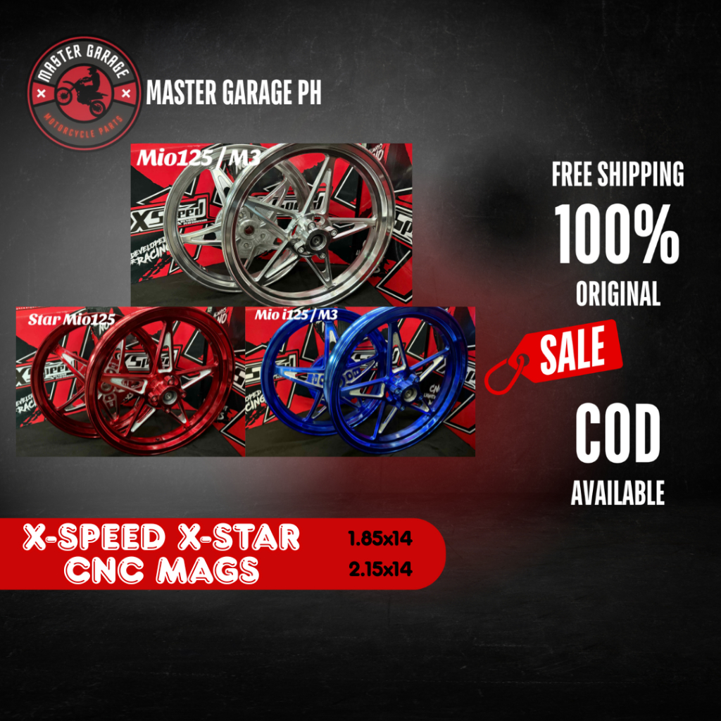 X-SPEED X-STAR CNC MAGS for MIO I 125 / SOUL I 125 / M3 ( 1.85x14 2 ...