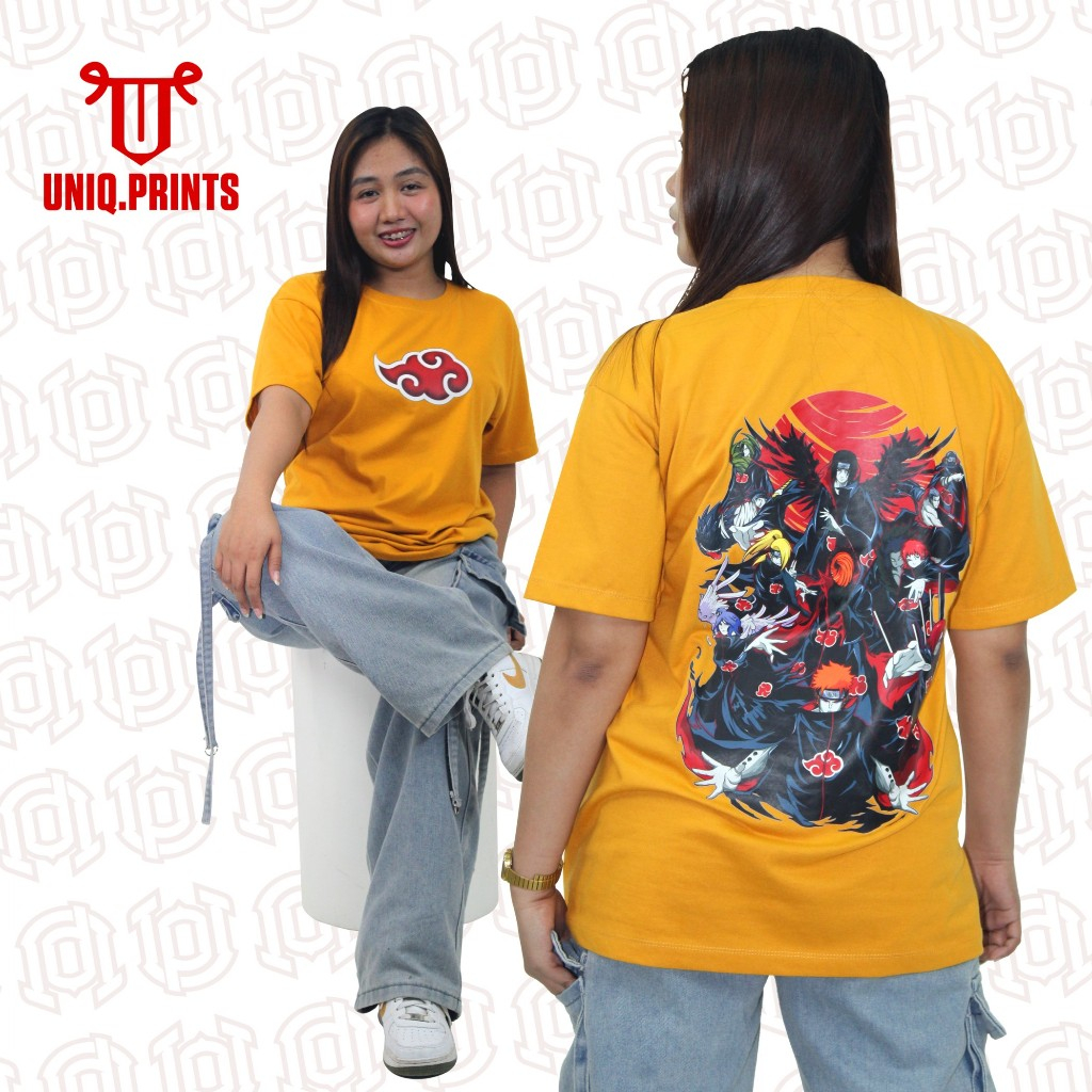 UNIQ.PRINTS NARUTO AKATSUKI MEMBERS GRAPHIC COTTON TSHIRT FOR MEN AND WOMEN | Shopee Philippines