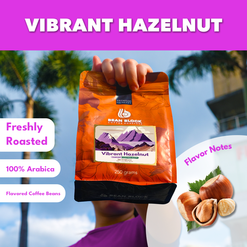 Vibrant Hazelnut Premium Flavored Coffee Beans - Bean Block | Shopee ...