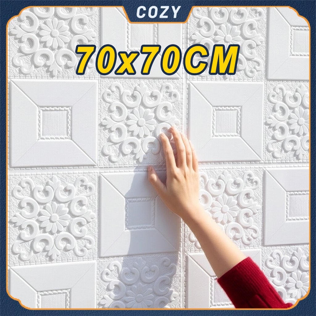 Big Size 70x70cm Ceiling 3D Wallpaper Waterproof Foam Wall Stickers ...
