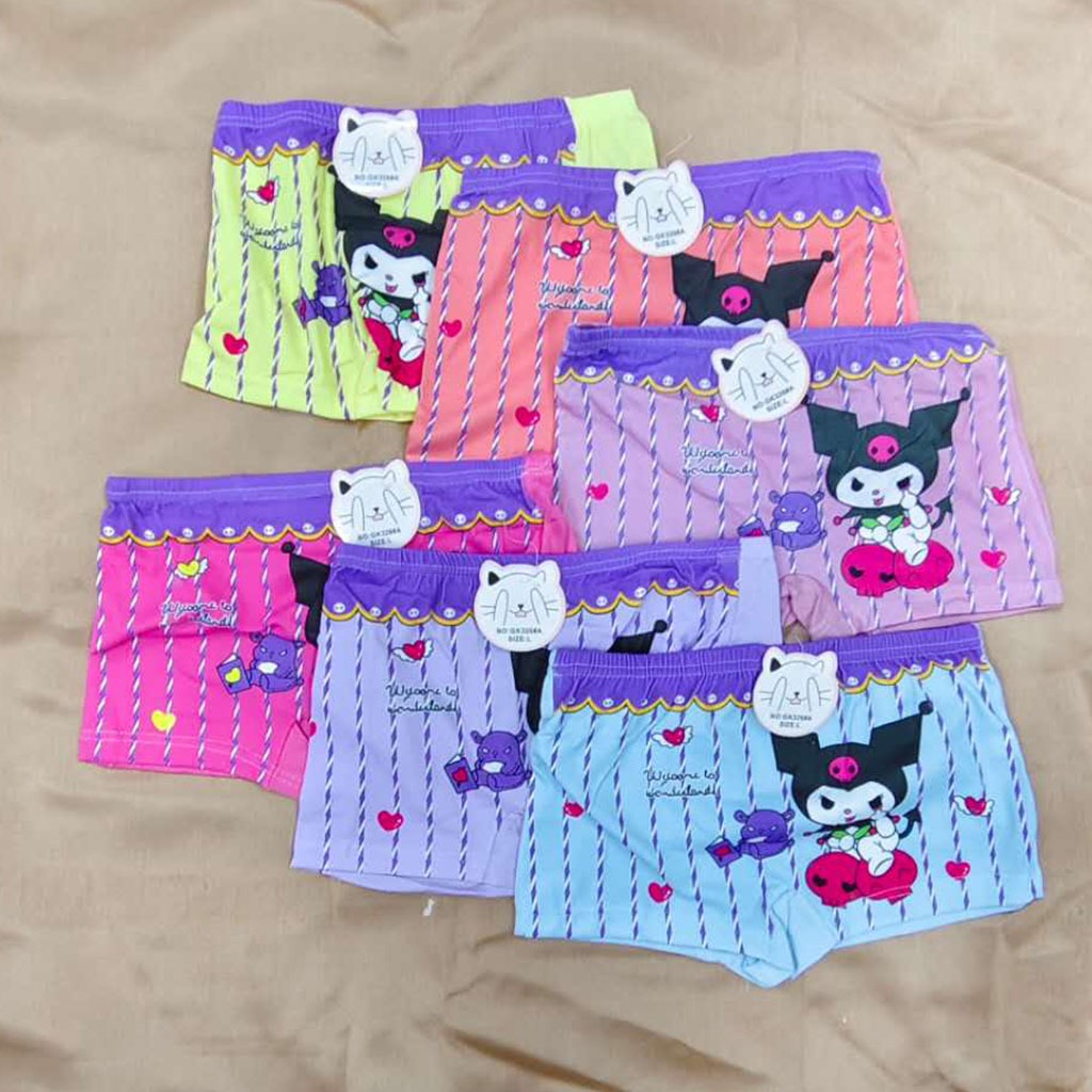 Cartoon Character Boxer Shorts Kid's girl Underwear 3-12yrs | Shopee ...