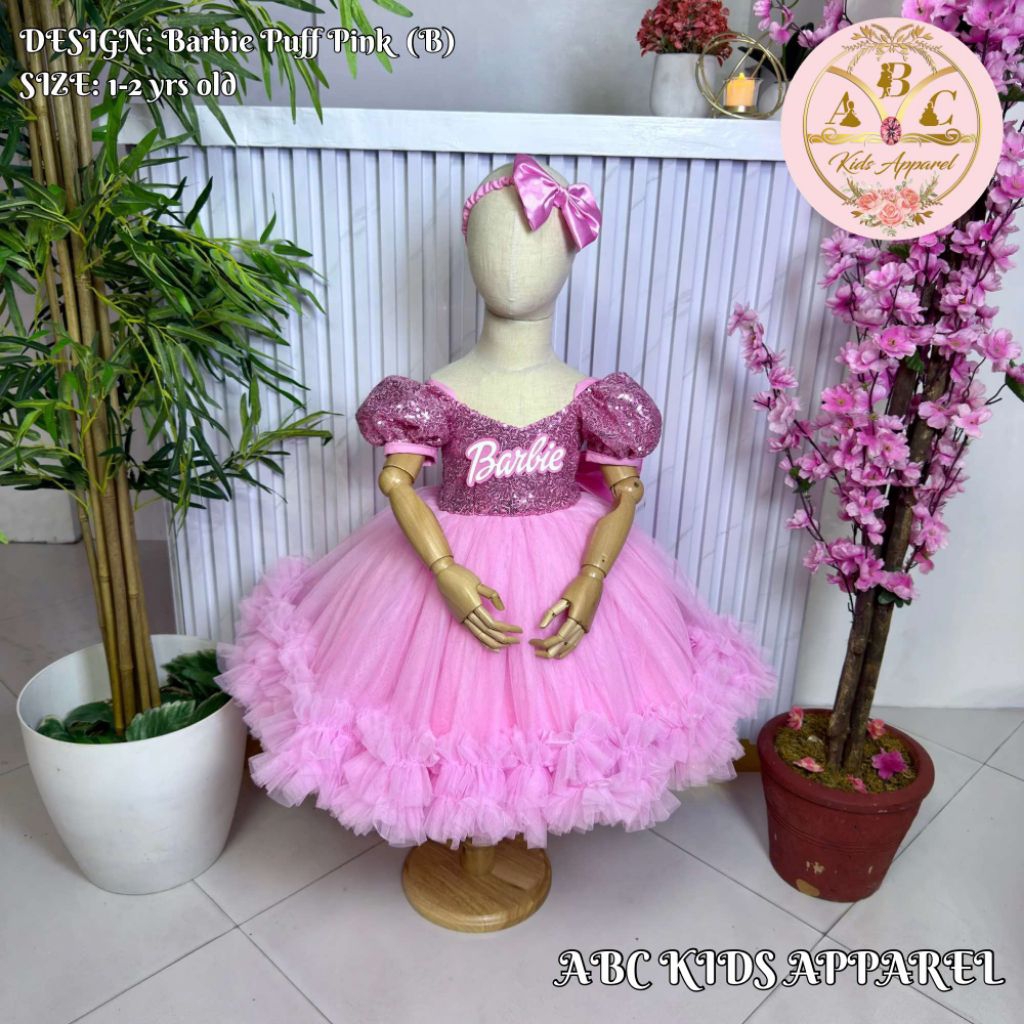 Barbie Puff Pink for kids 1-2 yrs old (BRANDNEW ONHAND) | Shopee ...