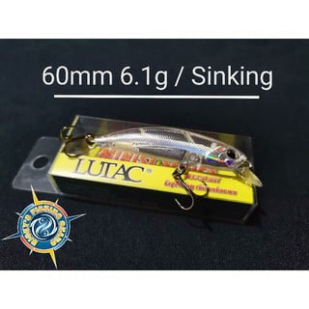LUTAC Ghost Bolinao Dilis Sinking minnow 60mm 6.1grams Fishing Lure ...