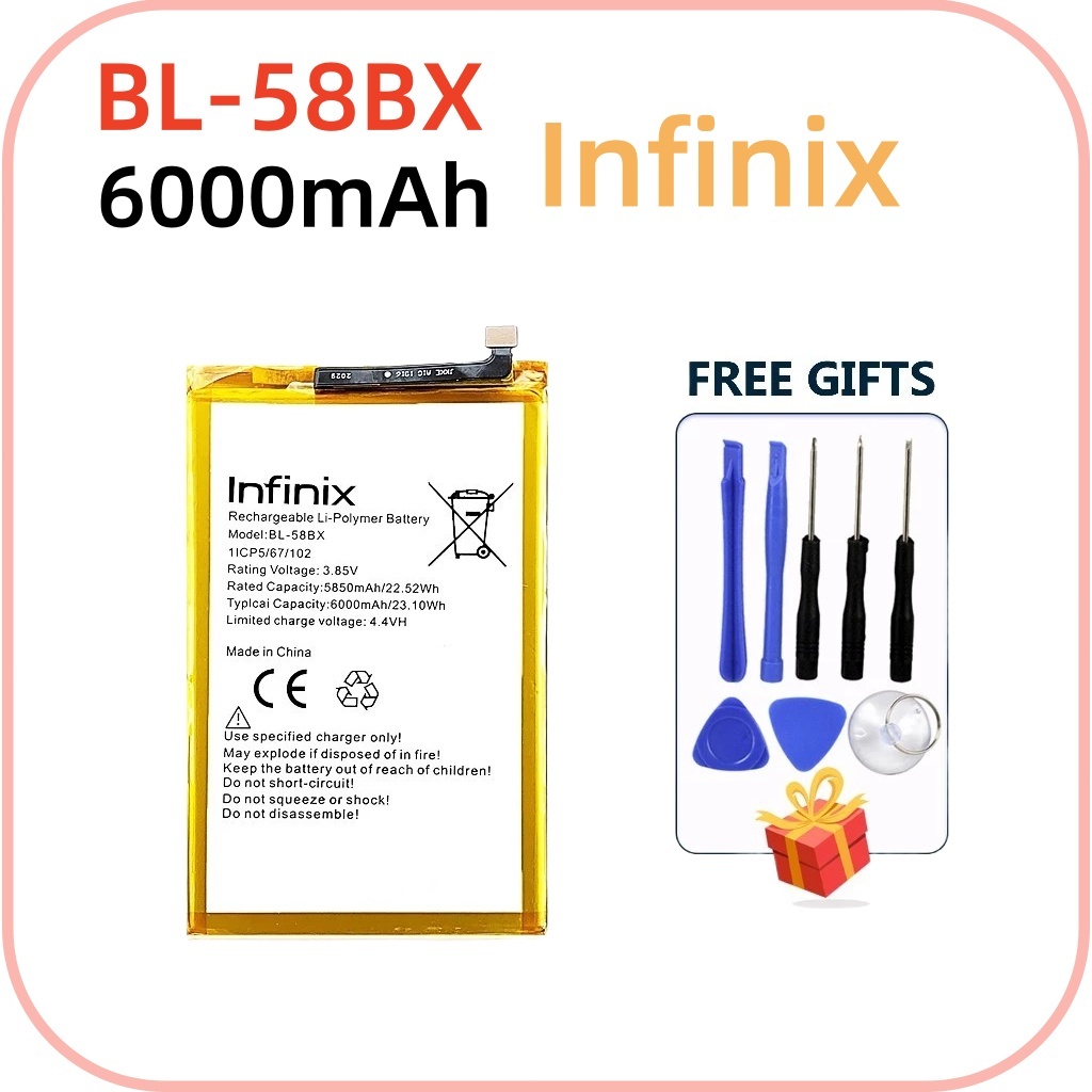 Battery for Infinix Hot 30 Play BL-58BX | X6835B X6835 | Shopee Philippines
