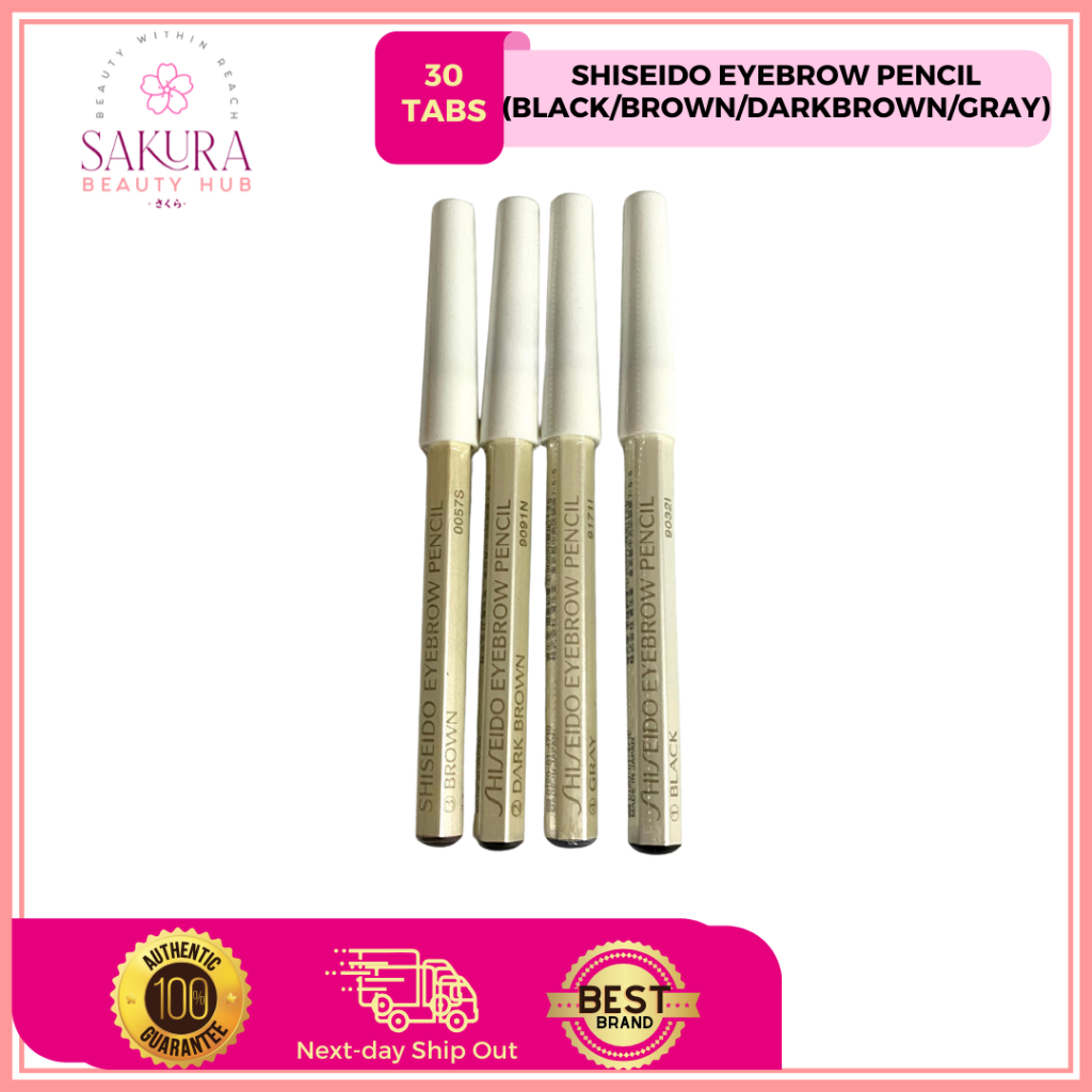 Shiseido Eyebrow Pencil (black/dark brown/brown/gray) | Shopee Philippines