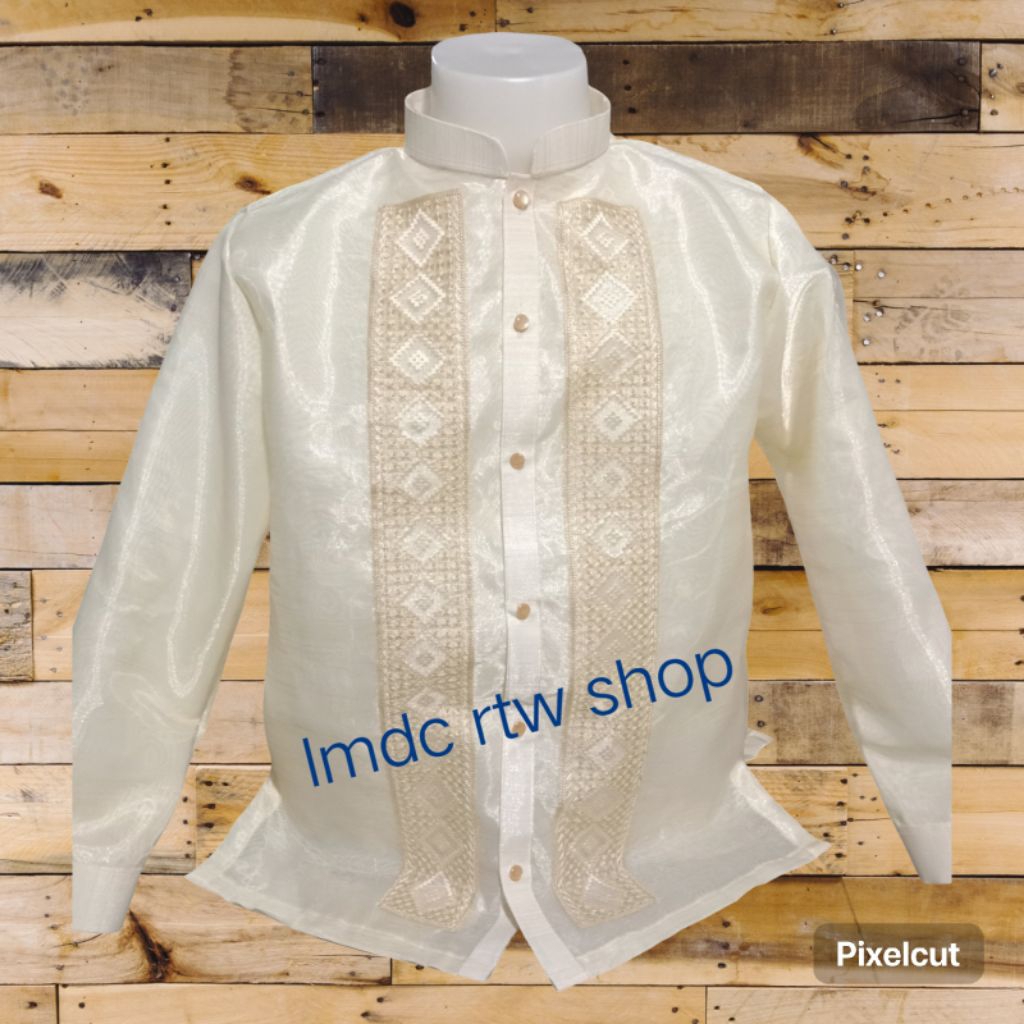 BARONG for men DOUBLE LINING(random burda embroidery) | Shopee Philippines