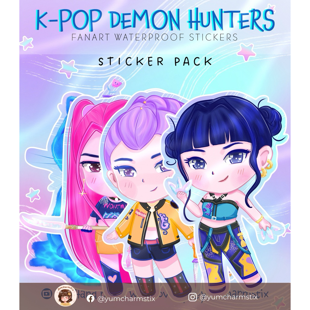 KPOP Demon Hunters Sticker Pack | Waterproof Sticker | Huntrix (Rumi ...