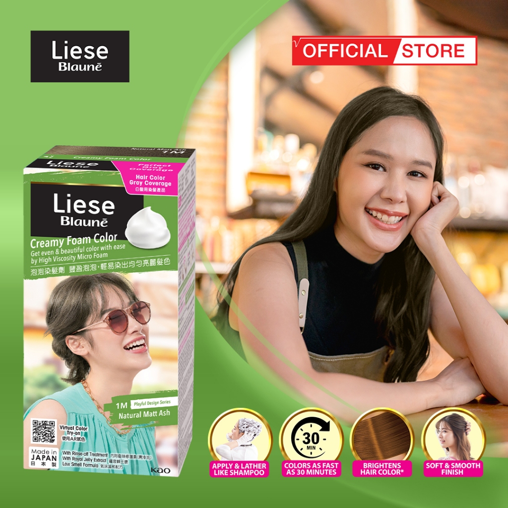 Liese Blauné Creamy Foam Color (Natural Matt Ash) – DIY Gray Hair Dye ...