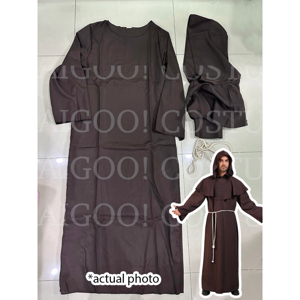Padre Damaso Padre Pio Costume for Teens Adults Monk Priest Cosplay for ...