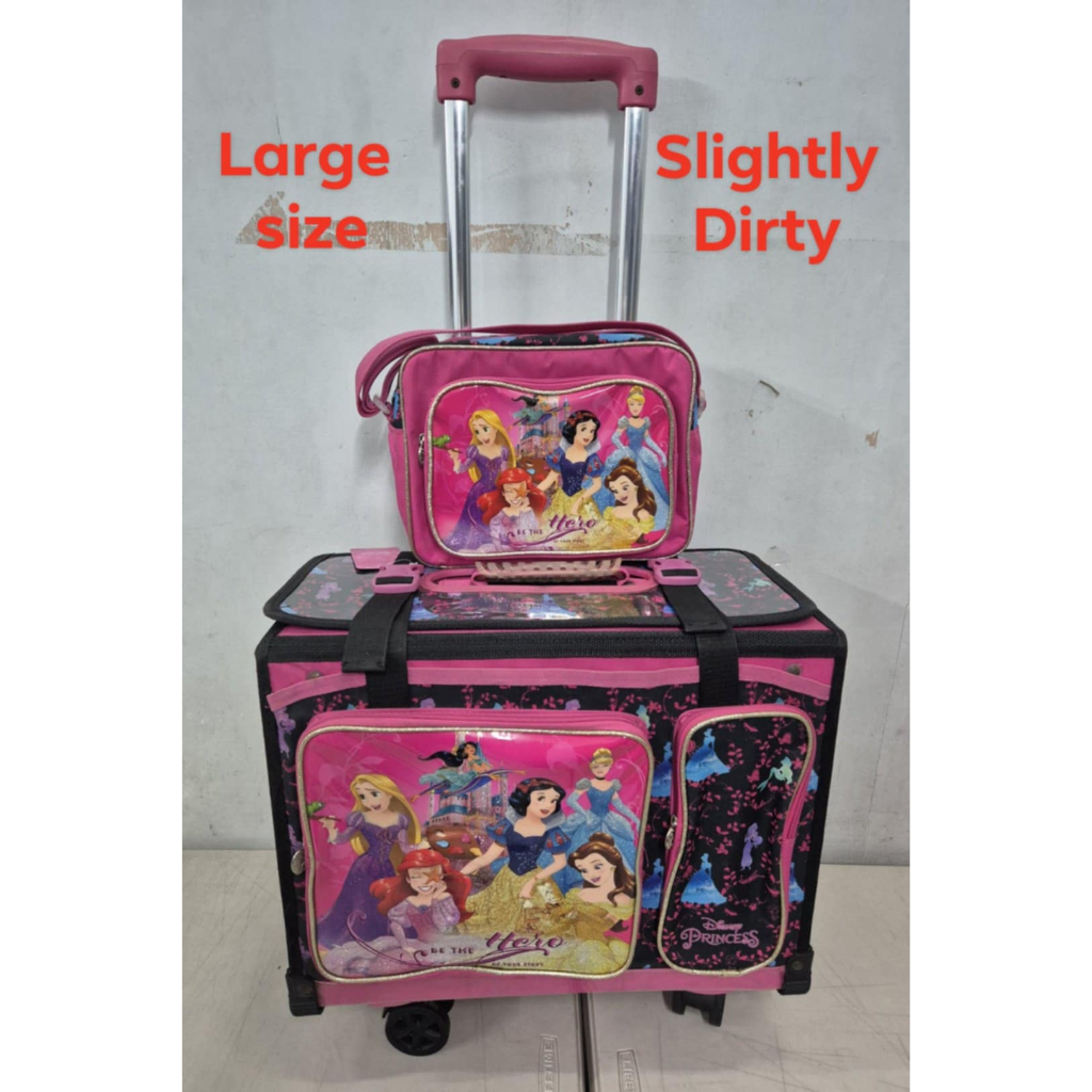DISNEY PRINCESS ORIGINAL MALL PULL OUT TROLLEY BAG | Shopee Philippines