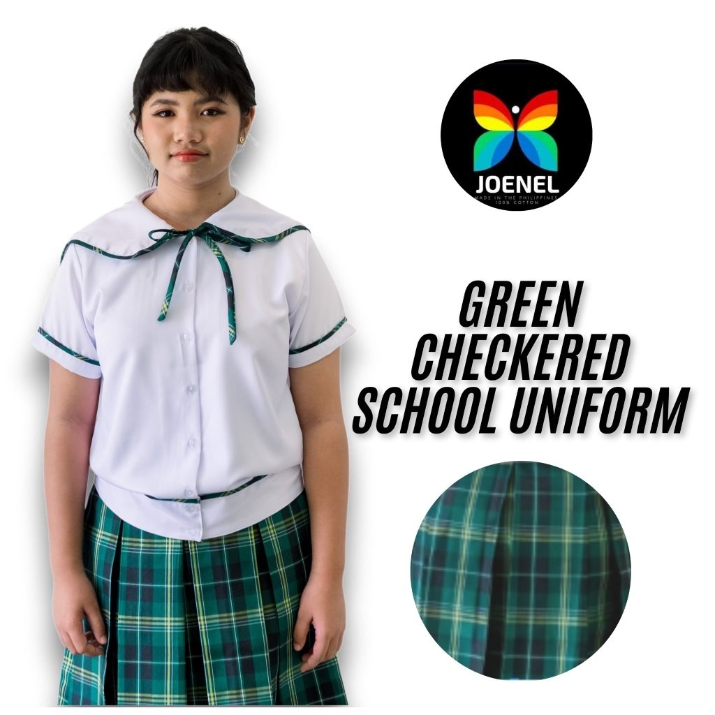 School Uniform individual price Sailor Collar Blouse With Ribiti/Green ...