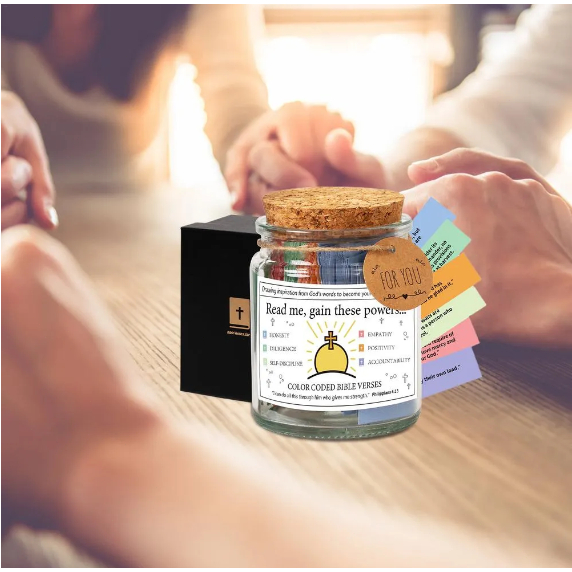 ManilaGo Bible Verse Jar Read Me When Colorful Bible Verses Glass Jars ...