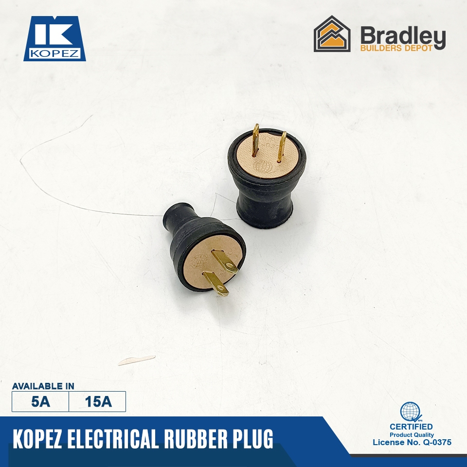 Kopez Electrical Rubber Plug (5A , 15A) | Shopee Philippines