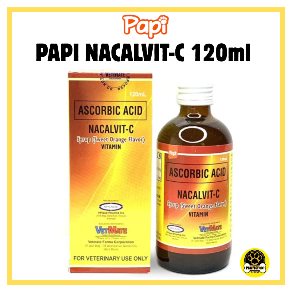 Papi Nacalvit-C for all Dogs, Cats and Small Pets (120ml) | Shopee ...