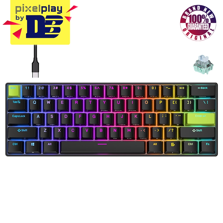Royal Kludge RK-C61 Single-Mode RGB 61 Keys Hot Swappable Magnetic ...