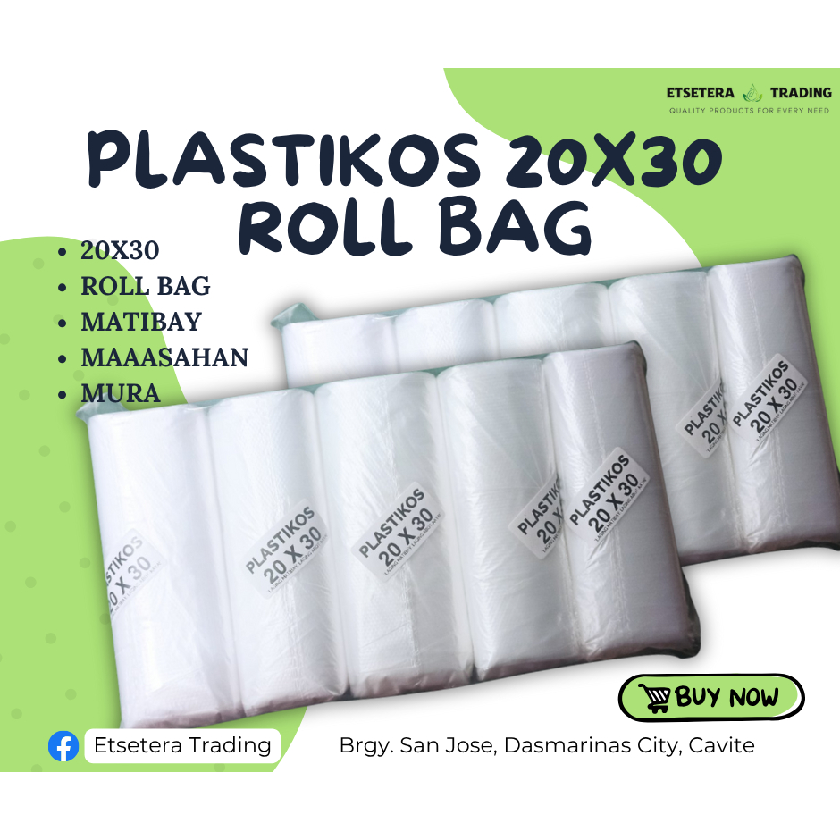20x30 Roll Bag Plastikos – Hindi Basta Napupunit! Super Tibay, Super ...