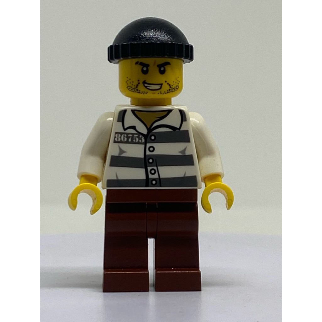 LEGO Town - Police - Jail Prisoner 86753 Prison Stripes, Beard Stubble ...