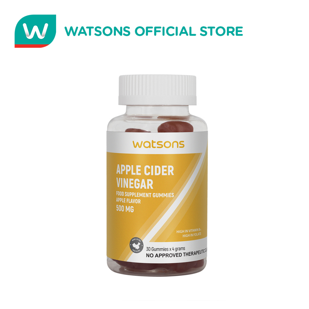 WATSONS Apple Cider Vinegar 30 Gummies x 500mg | Shopee Philippines