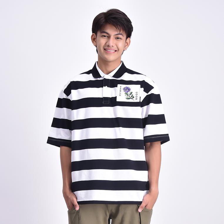 BENCH/ - BIL1876 - Bench x Solomon Men's Striped Polo Shirt | Shopee ...