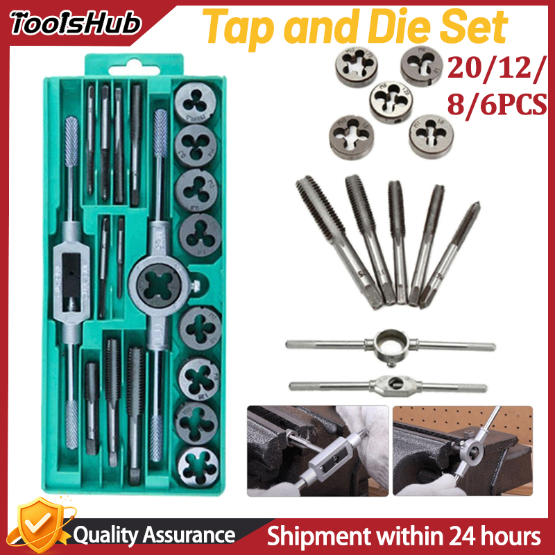 20PCS Metric Tap and Die Set Adjustable Threading Tools for ...