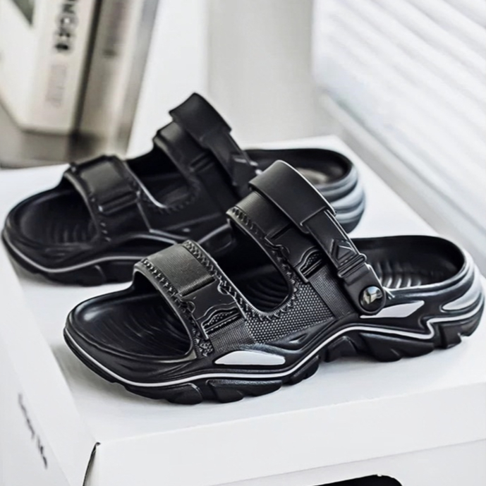 New Men‘s Slippers Outdoor Indoor Comfort Slip on Casual Beach Slippers ...