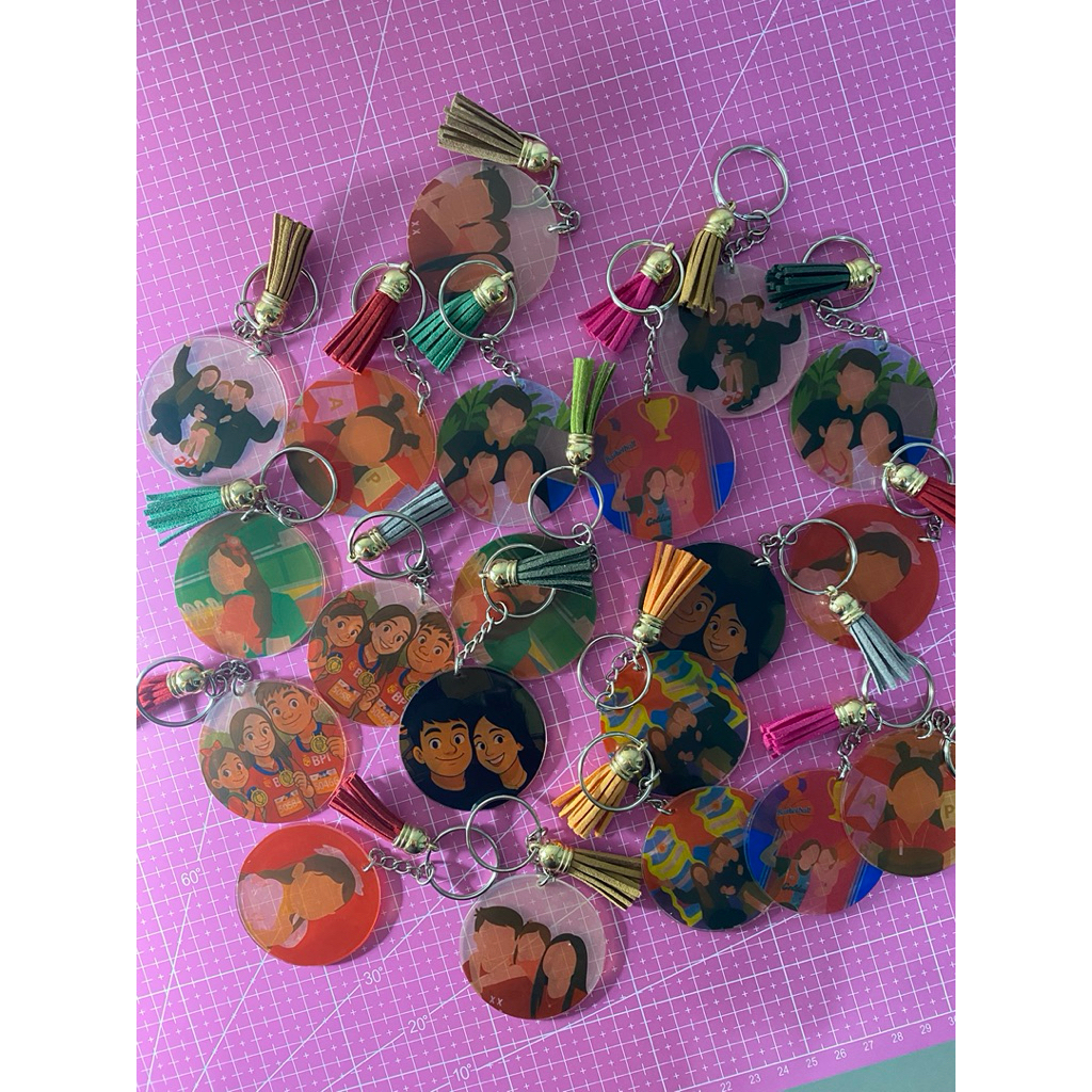Min. 10pcs Acrylic Personalized Circle Keychains | Shopee Philippines