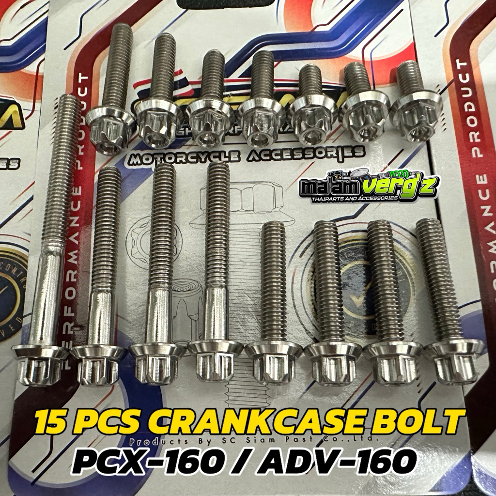 PCX-160 / ADV-160 15pcs CRANKCASE BOLTS SET | Shopee Philippines