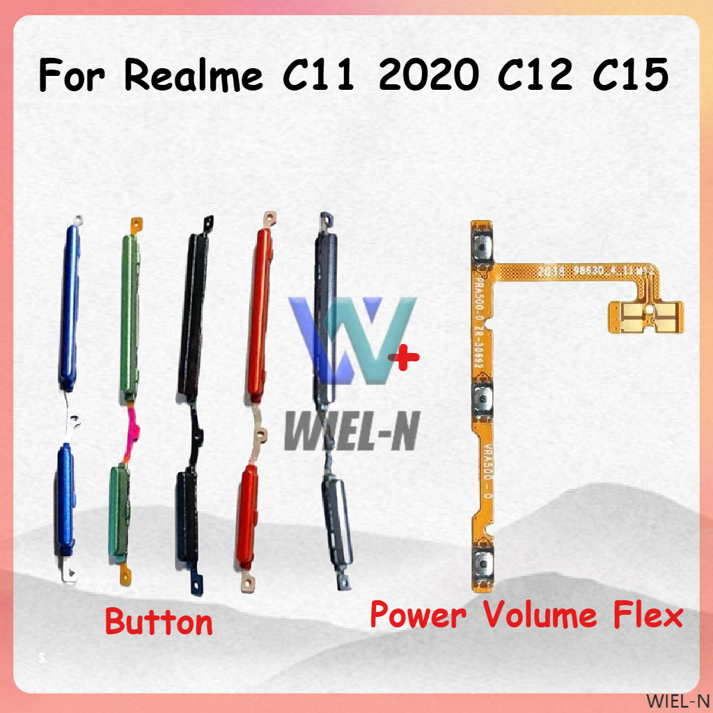 For OPPO Realme C12 C15 C11 2020 power switch mute switch control key ...